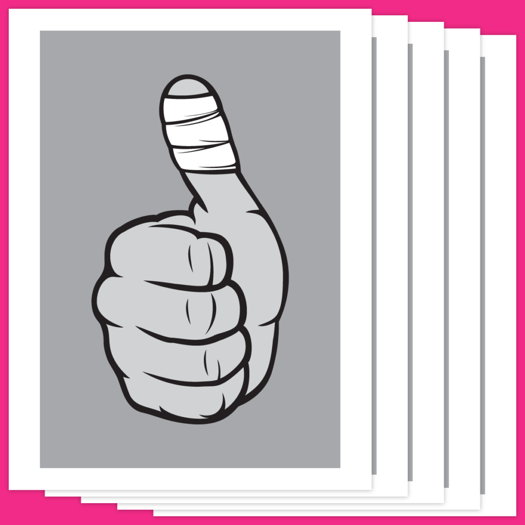 Custom Printed Stickers made in Portland Oregon - Sore Thumb